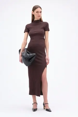 REMAIN BIRGER Christensen Side Slit Midi Skirt