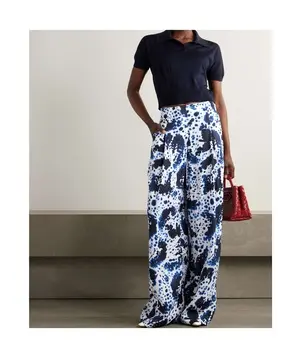 Dries Van Noten Printed Wide-leg Trousers
