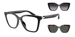 Emporio Armani Square Frame Clip-on Sunglasses
