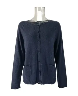 Max Mara Long-sleeved Knitted Cardigan With Pockets