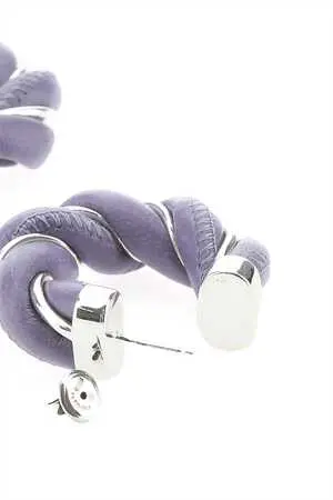 Bottega Veneta Twist Sterling-silver Earrings - Purple