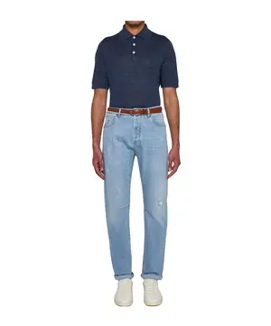 Brunello Cucinelli Distressed Straight-leg Jeans