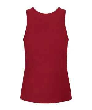 Rabanne Sleeveless Crewneck Top With Piercing Detail - Red