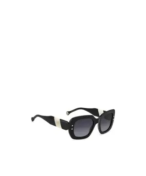 Carolina Herrera Square Frame Full Rim Sunglasses - Black