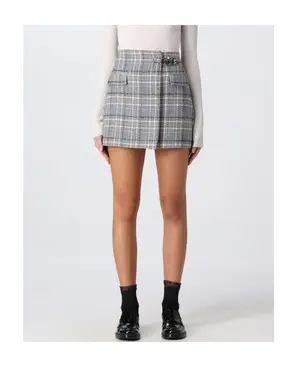 Liu Jo Bouclé Checked Mini Skirt