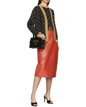 Gucci Gg Lamé Long-sleeved Cardigan - Blue