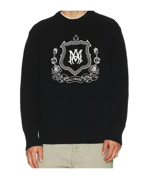 Amiri Graphic Pattern Crew Neck Long Sleeve Sweater