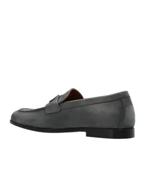 FERRAGAMO Touch Slip-on Flat Loafers - Grey