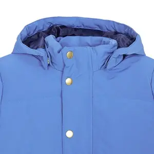 MINI RODINI Long-sleeved Padded Jacket With Detachable Hood - Blue