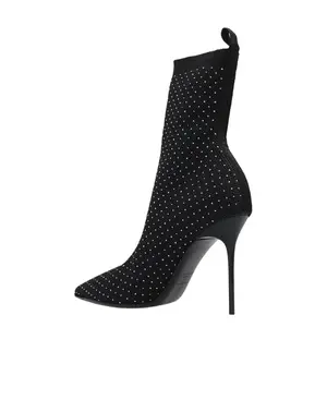 Balmain Skye Crystal Embellished Sock Ankle Boots