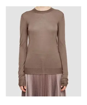 JOSEPH Cashmere Crew-neck Top - Brown