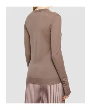 JOSEPH Cashmere Crew-neck Top - Brown