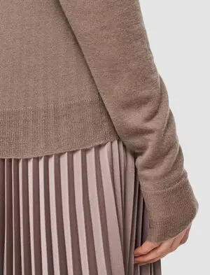 JOSEPH Cashmere Crew-neck Top - Brown