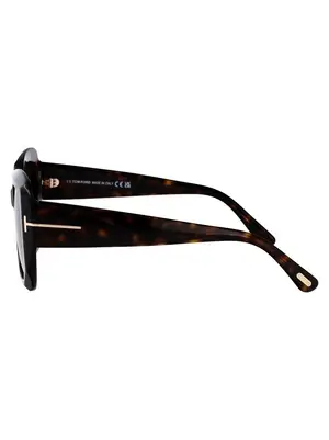 TOM FORD Tortoiseshell Full Rim Sunglasses - Brown