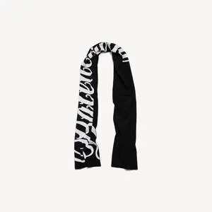 Balenciaga Big B Knitted Scarf - Black