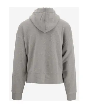 Palm Angels Photograph Print Cotton Hoodie - Gray