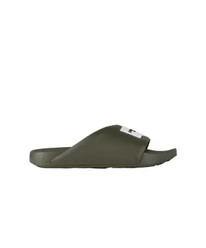 Givenchy Paris Label Flat Slides - Khaki