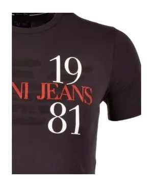 Emporio Armani Logo Printed T-shirt - Black