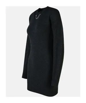 Moschino Chain Detailed Drop Shoulder Knitted Dress