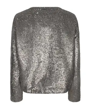 Herno Sequin Embellished Bomber Jacket - Gray
