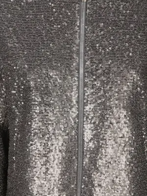 Herno Sequin Embellished Bomber Jacket - Gray