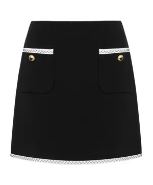 Moschino Heart Buttoned Mini Skirt - Black