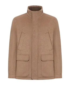 Zegna Long-sleeved High-neck Jacket