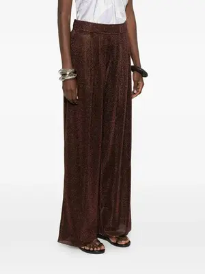 Oseree Wide-leg Sequin Trousers - Black