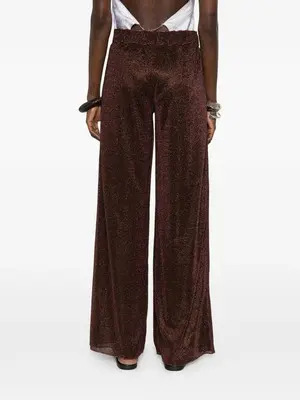 Oseree Wide-leg Sequin Trousers - Black