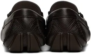 FERRAGAMO Gancini Horsebit Driver Loafers - Brown