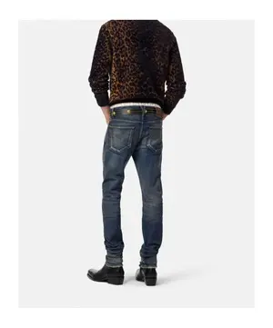 Versace Effect Straight Leg Jeans
