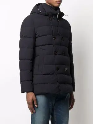MOORER Hooded Jacket With Double-breasted Closure