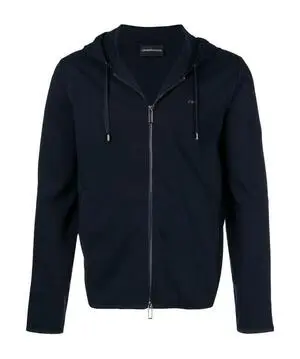 Emporio Armani Zip-up Hooded Jacket - Black