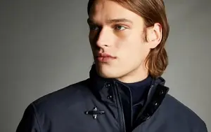 FAY Classic Bomber Jacket With Iconic Clasp