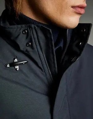 FAY Classic Bomber Jacket With Iconic Clasp