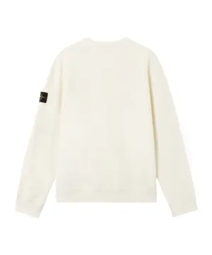 Stone Island Logo Patch Crewneck Sweatshirt - Ivory