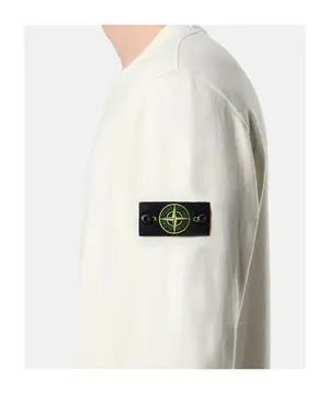 Stone Island Logo Patch Crewneck Sweatshirt - Ivory