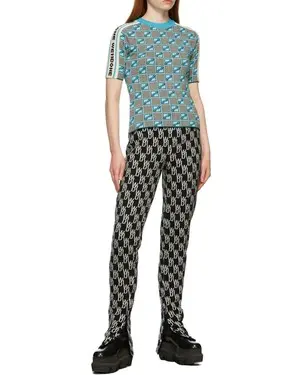 We11Done Monogram Knit Trousers