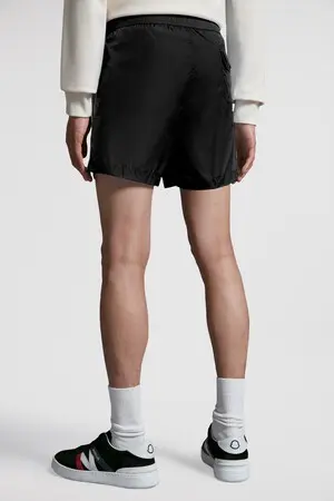 Moncler Tricolore Trim Swim Shorts - Black