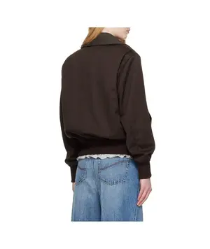 Stella McCartney Cavalry Twill Jacket With Leather Lapels