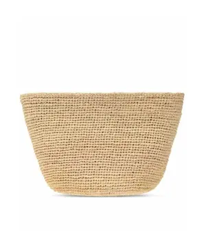 Loewe Pochette Bag In Raffia And Calfskin