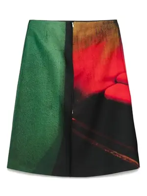 JIL SANDER Printed A-line Midi Skirt