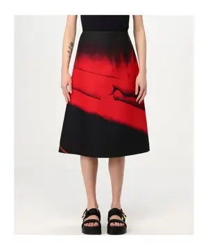 JIL SANDER Printed A-line Midi Skirt