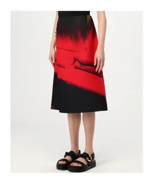 JIL SANDER Printed A-line Midi Skirt