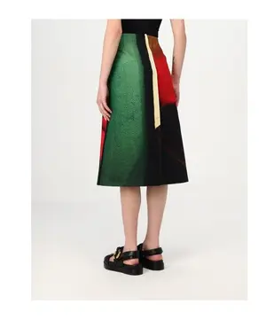 JIL SANDER Printed A-line Midi Skirt