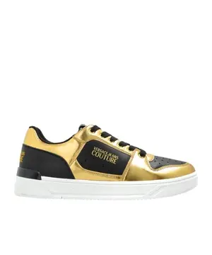 Versace Metallic Paneled Sneakers