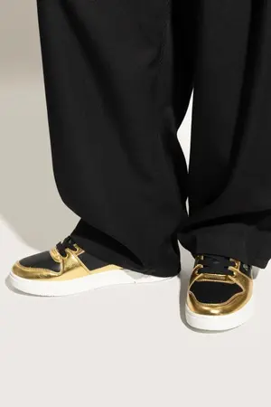 Versace Metallic Paneled Sneakers