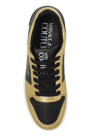 Versace Metallic Paneled Sneakers
