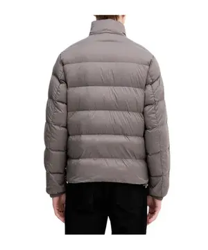 Armani Exchange Long-sleeved Zip-up Down Jacket - Gray