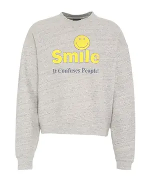 Dsquared2 Crewneck Sweatshirt With Smiley Face Print - Grey